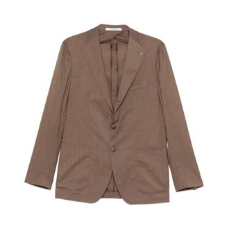 Tagliatore Einreihiger Blazer - - Jackets - Herren - Braun - L