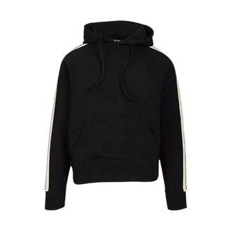 Palm Angels Curved Logo Track Hoodie - - Sweatshirts & Hoodies - Herren - Schwarzk - S