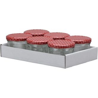 Siena Home Siena Garden Cucinare Sturzglas, Glas, rot/wei&szlig;, 230 ml