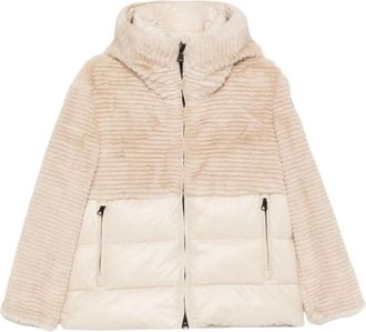 Blauer Vestes en fausse fourrure et peau lain&eacute;e - Femme - Vestes - Beige - Taille: 38 FR