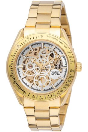 Invicta Objet D Art 69597 Herrenuhr - Automatisches Werk - Edelstahl mit wei&szlig;em Zifferblatt - 43 mm