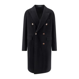 Tagliatore Homme, Manteaux, Noir, Taille: 3XL Manteau non doubl&eacute; en laine vierge et cachemire