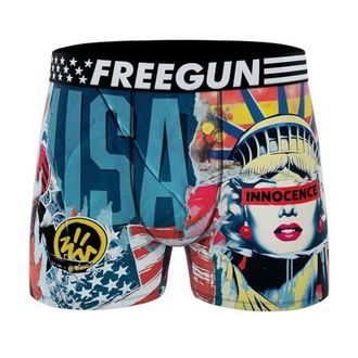 Freegun Boxer Homme Street Art (FR/ES, Alpha/Lettres, TG, Taille Normale, Taille Normale, Statue USA Innocence)