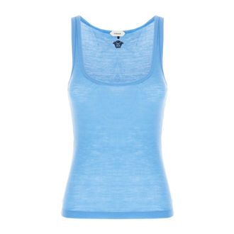 Versace Damen, Oberteile, Blau, SGr&ouml;&szlig;e