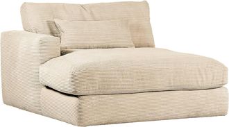 Loftscape home24 Recamiere Izumo Beige Cordstoff Coco 135 x 67 x 140cm Ottomane davorstehend links Modern