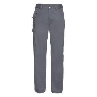 Russell Athletic Russell Workwear Polycotton Twill Hose f&uuml;r M&auml;nner, Standard Beinl&auml;nge (Grau)