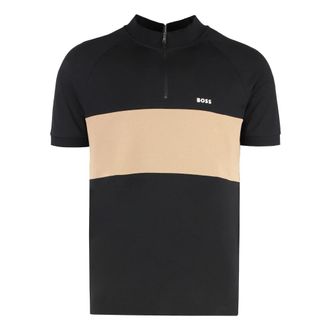 HUGO BOSS Stretch-Baumwoll-Piqu&eacute;-Polohemd - - Tops - Herren - Schwarzk - XS