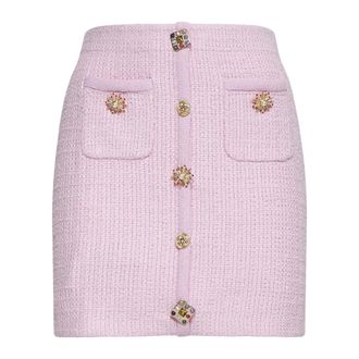 Self Portrait Pinker Faltenrock - - Skirts - Damen - Rosa - M