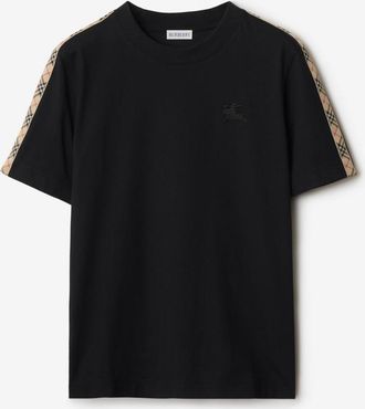 Burberry T-shirt en coton avec Check, Size: XXS