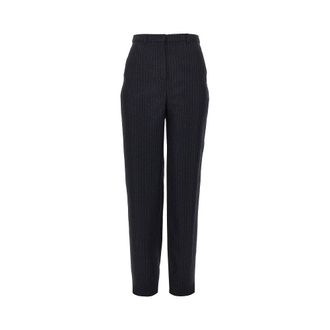 Emporio Armani Wool-blend pants with pinstriped motif Woman 40