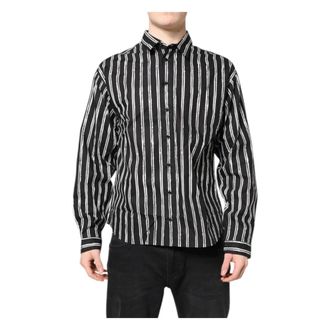 Dolce & Gabbana Gestreiftes Baumwollhemd - - Shirts - Herren - Mehrfarbig - M