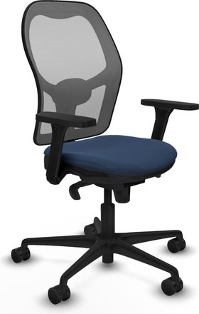 Piqueras y Crespo Stuhl geeignet f&uuml;r die Arbeit mit 3D-Armen, h&ouml;henverstellbare Lendenwirbelst&uuml;tze. Ausgestattet mit 5 Positionen und injiziertem Schaum. Grau/Marinebla