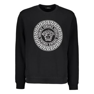 Versace Baumwoll-Sweatshirt mit Logo-Detail - - Sweatshirts & Hoodies - Herren - Schwarzk - S