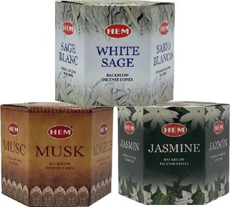 Hem Assorted Backflow Cones, total 120 pcs (Set 4)