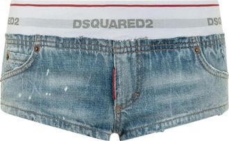 Dsquared2 Femme, Sous-v&ecirc;tements, Bleu, Taille: 36 FR Light Undle Jean Hot Pants