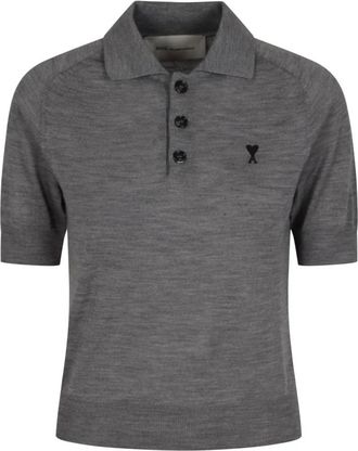 Ami Homme, Tops, Gris, Taille: XS Quota Short Sleeves Polo