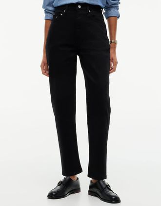 Tommy Jeans jean mom taille haute fusel&eacute; noir-Bleu