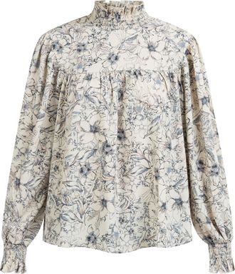 Dreimaster Dreimaster Blusenshirt Damen Beige Mehrfarbig