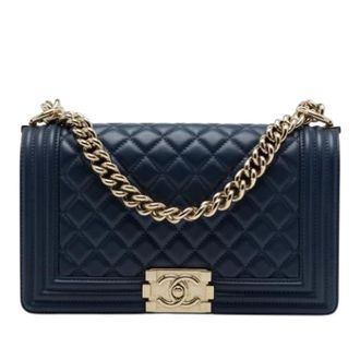 Chanel Pre-owned Boy Flap Schultertasche - - Pre-owned - Damen - Blau - ONE SIZE