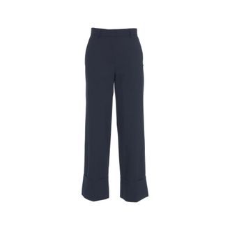 ottod'Ame Hochtaillierte Weitbein-Hose Blau - - Trousers - Damen - Schwarzk - XS
