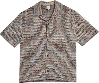 Paul Smith Homme, Chemises, Multicolore, Taille: M Chemise en coton tricot&eacute; &agrave; rayures signature