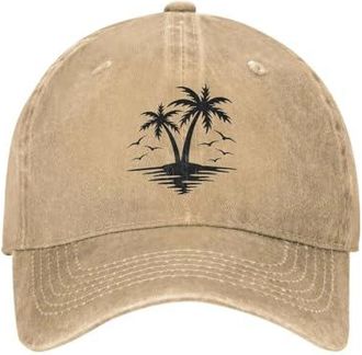Generic Casquette de Baseball Masculine, Casquette de Baseball d&eacute;contract&eacute;e Palm Tree Island Patins de Tennis Chapeau de Camionneur Spring Casquettes de Baseb