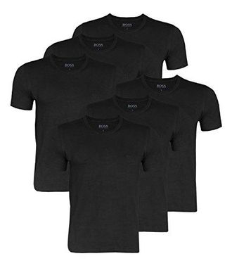 BOSS Hugo Boss 50325388 Lot de 6 t-shirts business à col rond pour homme - noir - Large