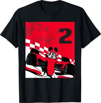 Disney Racing 2nd Birthday 2 Years Old Mickey Mouse Race Car T-Shirt