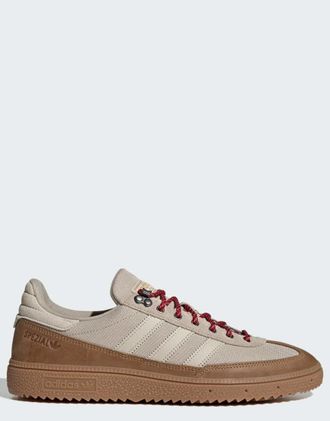 adidas Originals Handball spezial WTR baskets beige et blanc cass&eacute; avec semelle marron clair-Neutre