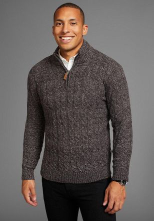 DELMAO Troyer Bis Größe 3XL mit Zopfmuster