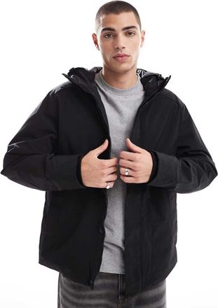 Jack & Jones Funktionaler Parka in Schwarz mit wattiertem Futter