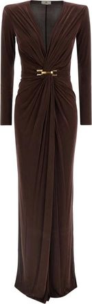 Elisabetta Franchi Femme, Robes, Brun, Taille: 42 FR Red Carpet Dress