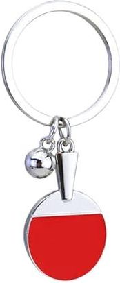 Generic Porte-cl&eacute;s de pong &eacute;l&eacute;gant en forme de raquette de tennis de table et pendentif de sac de sport | Porte-cl&eacute;s en m&eacute;tal pour la famille, les amis et les