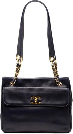 Chanel Shopper - CC Lambskin Front Pocket Tote - Gr. unisize - in Blau - f&uuml;r Damen