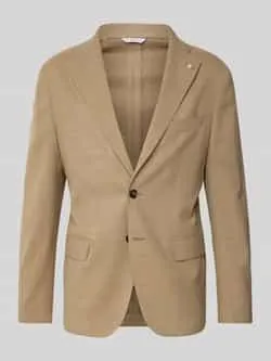 Manuel Ritz 2-Knopf-Sakko aus Schurwoll-Mix mit Pattentaschen