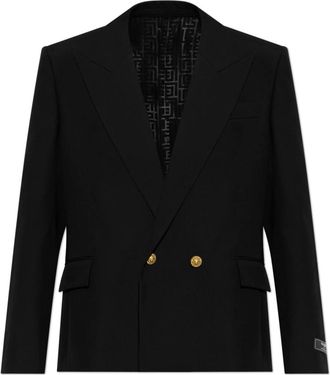 Balmain Homme, Vestes, Noir, Taille: XL Blazer crois&eacute; &agrave; double fente