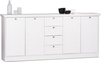 Möbelando Sideboard Highboard Anrichte Kommode Standschrank Schrank weiß Landsted II