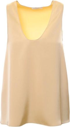 Patrizia Pepe Femme, Tops, Beige, Taille: 40 FR Chemisier Satin&eacute; Brillant