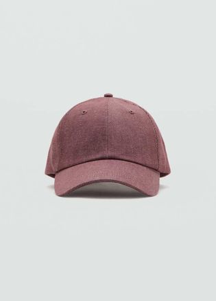 Mango Casquette coton visi&egrave;re grenat - Femme - Taille unique - MANGO