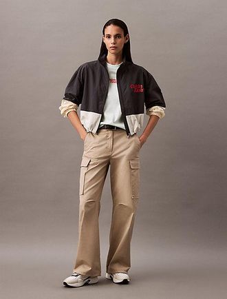 Calvin Klein T-shirt Mit Geflocktem Logo - Mint Julep - Damen - XS