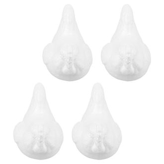 Soimiss 4st&uuml;cke Schaumh&uuml;hner Wei&szlig;e Bastelschaumkugeln H&uuml;hnermodell f&uuml;r Garten Sammlerst&uuml;ck aus Modellierschaumtier Wei&szlig;e Schaumstoffform K&uuml;nstliches Huhn Stec