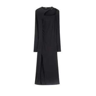 Dondup Femme, Robes, Noir, Taille: 40 FR Robe Midi