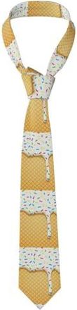 Generic Cravate Glace Fondante Et Vermicelles Classique Men Tie Fine Cravates Homme Pour Affaires &Eacute;v&eacute;nements C&eacute;l&eacute;brations