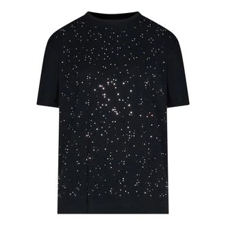 Silvian Heach Femme, Tops, Noir, Taille: 36 FR T-shirt avec d&eacute;corations lumineuses int&eacute;grales