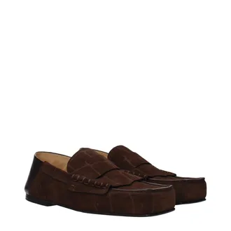 Jacquemus Womens Brown Leather Slip-On Loafers