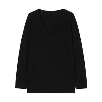 Marina Rinaldi Femme, Pulls, Noir, Taille: 40 FR Tricot de luxe en laine mérinos