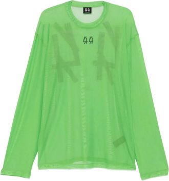 44 Label Group Mesh-Sweatshirt mit Logo-Print - Grün