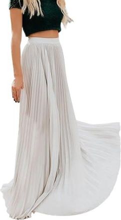 Generic Jupe Femme, Jupe Courte Femme Taille Basse Longue PlisséE pour Idéale Au Quotidien Et pour Les ActivitéS De Plein Air Midi Ligne A Décontracté Couleur