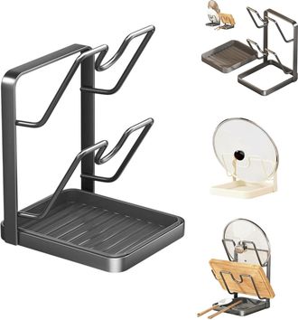 Generic Topfdeckel Organizer Topfdeckelhalter Aufbewahrungsregal f&uuml;r K&uuml;chen-Topfdeckel, Deckelhalter K&uuml;che, Stabile Leicht zu Reinigen, Platzsparend in der K&uuml;