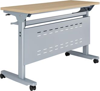 Generic Mobiler Klapptisch, klappbarer Konferenztisch mit Rollen, mobiler Klapptisch f&uuml;r Besprechungen, Verhandlungen und Verkaufsgespr&auml;che, 120 x 40 x 85 cm 